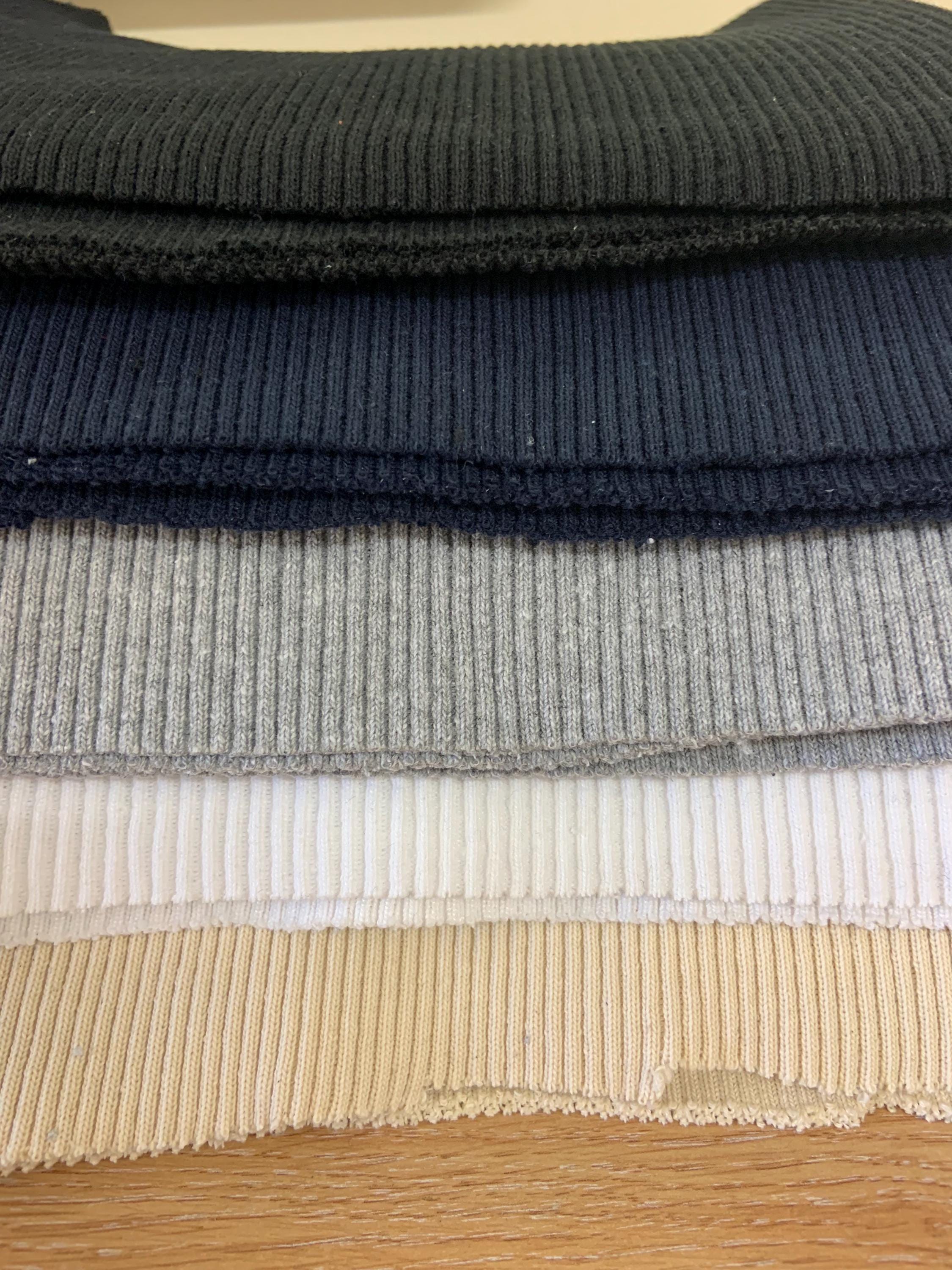 Ribbed Knit Fabric, Trimming Cuffs Collars Clothing Apparel Trim ...