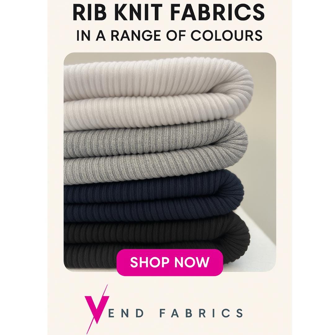 Heavy Chunky Stretch Ribbing Fabric - Luxury Cotton Ribbed Material ...