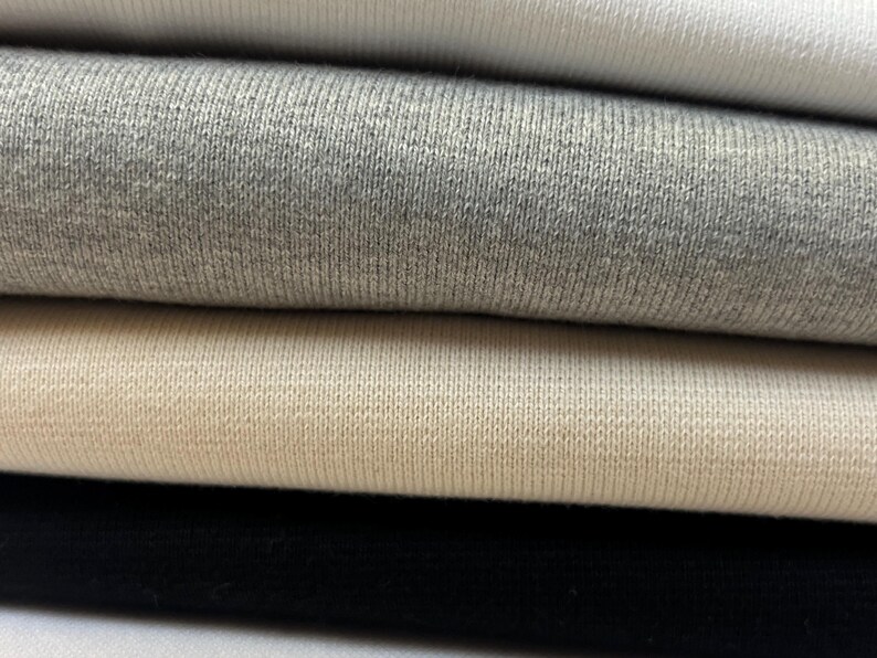 Cotton Rib Knit Fabric , Heavy Thick Jersey Ribbing Cuffs Collars ...
