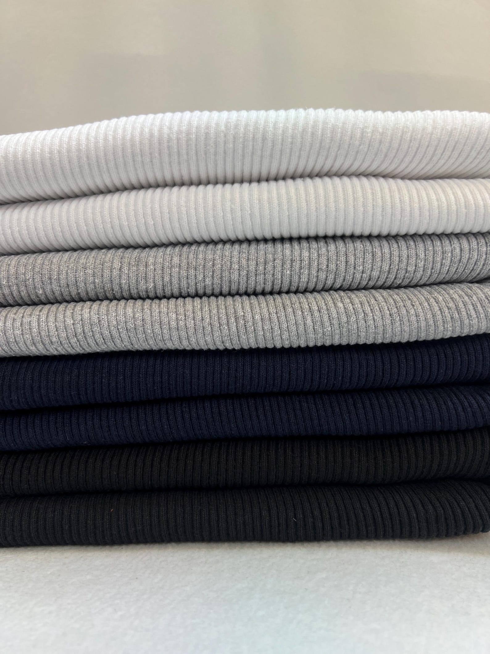 Premium Heavy Ribbed Cotton Fabric for Stylish Cuffs and Collars - Grey ...
