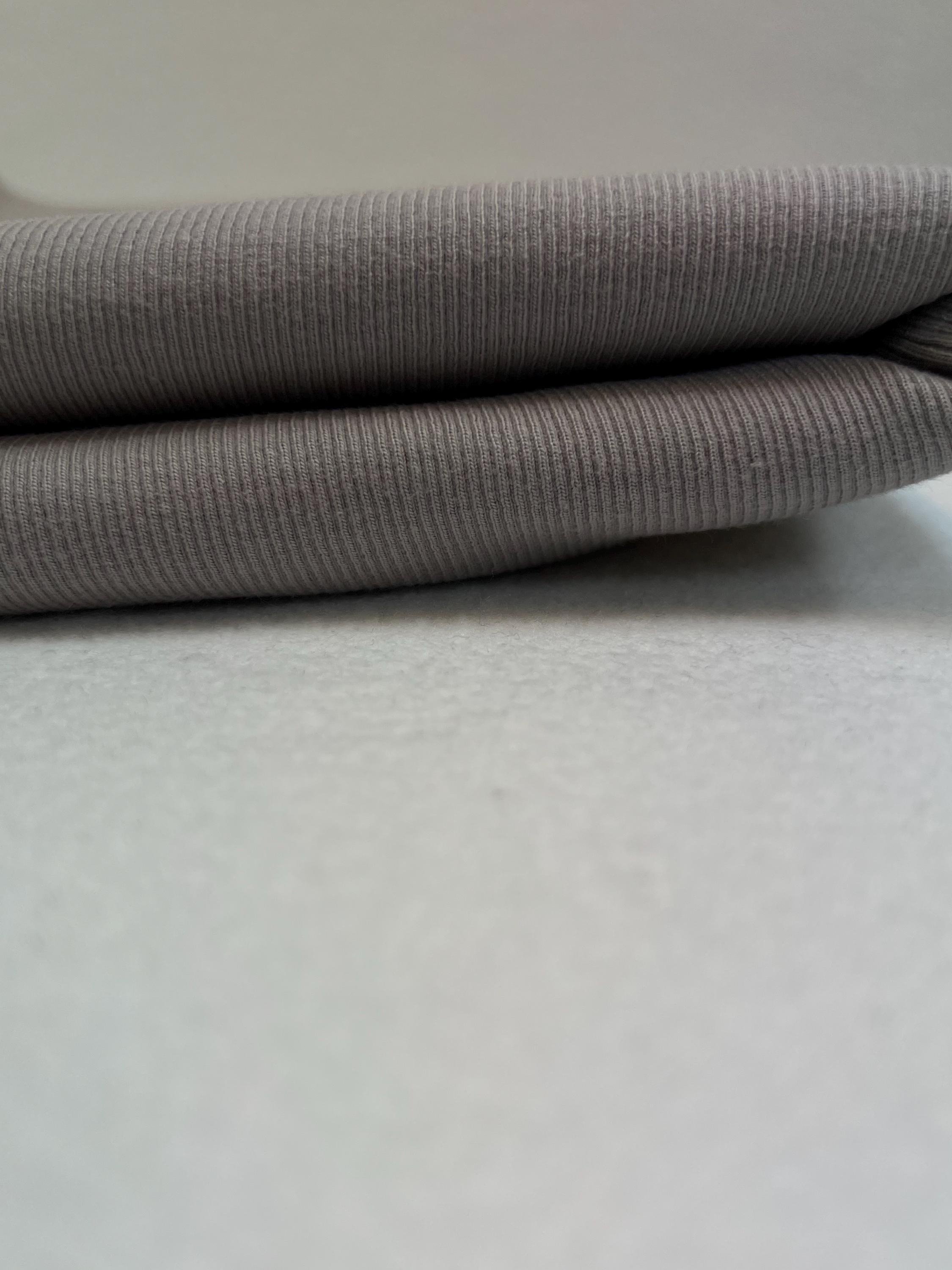 Cotton Jersey Knit Rib Fabric - 2 X 1 Luxury Ribbed Cuffing Stretch ...