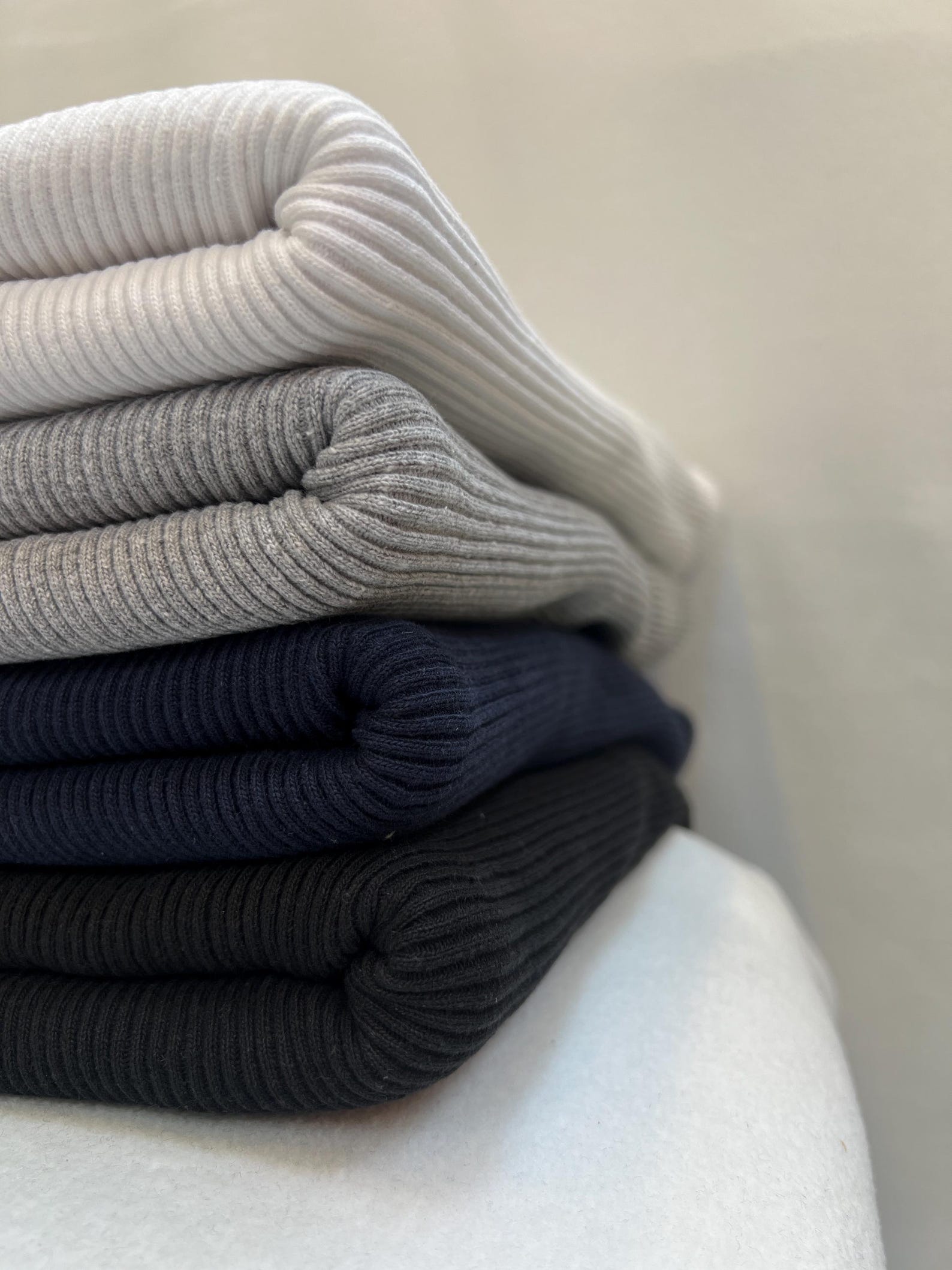 Premium Heavy Ribbed Cotton Fabric for Stylish Cuffs and Collars - Grey ...