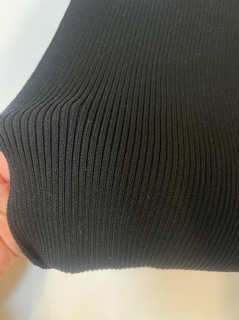 Heavy Chunky Fat Stretch Knit Ribbing Trim Fabric, Cotton Polyester ...