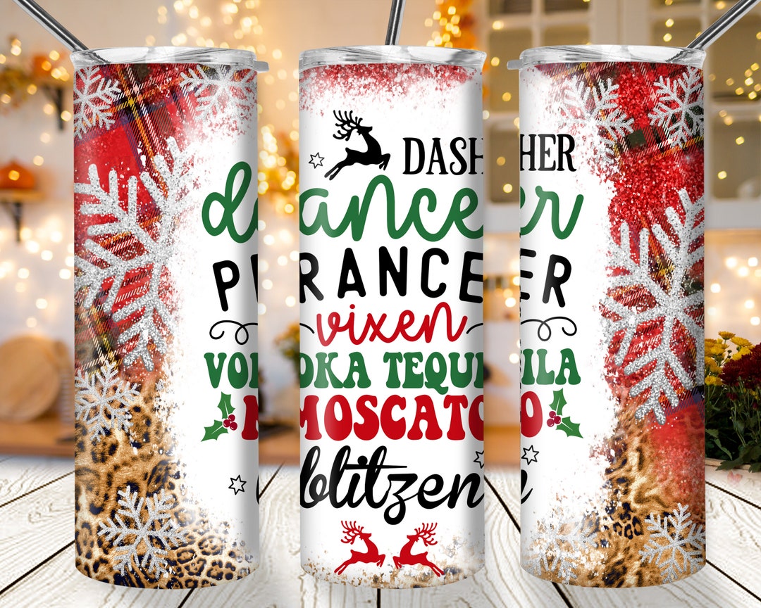 Christmas Reindeer 20oz Tumbler Sublimation Wrap,buffalo Plaid Alconho ...