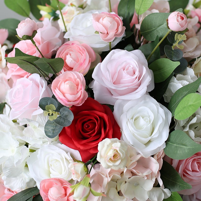 Pink Flower Wedding Flowers Top Table Decoration Wedding Centerpiece ...