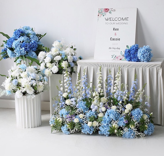 Blue Flower Centrepiece Floral Centrepiece Wedding Centrepiece - Etsy