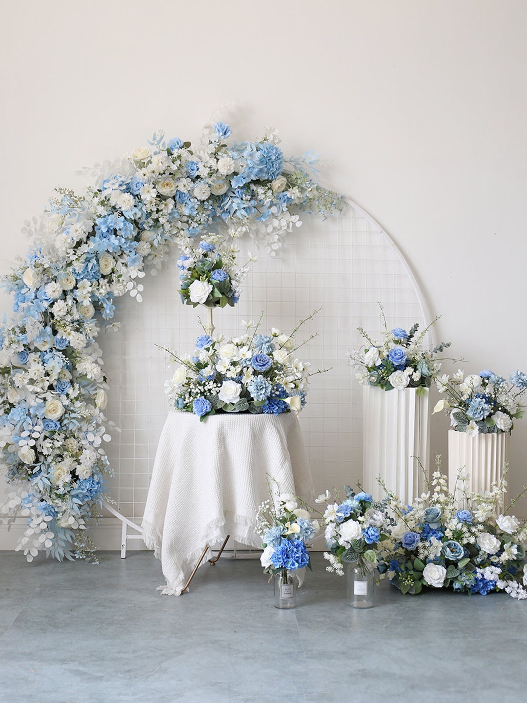 Wedding Arch ,wedding Arches for Ceremony Blue Flower Backdrop Floral ...