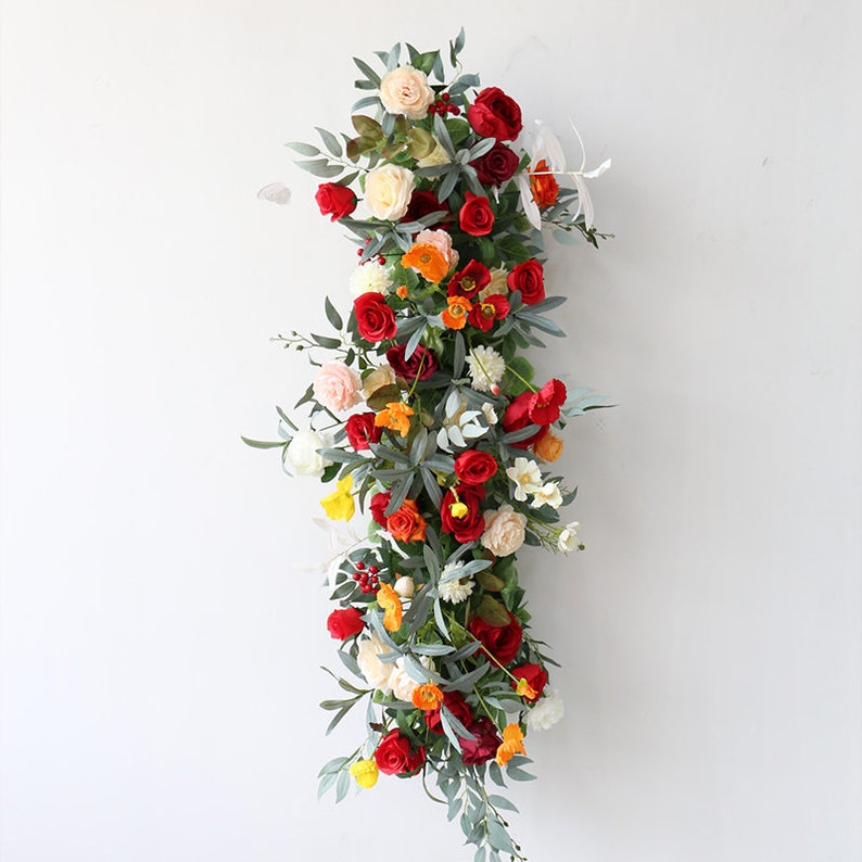 Flower Row Floral Arch Decor Wedding Table Centerpiece Flower | Etsy