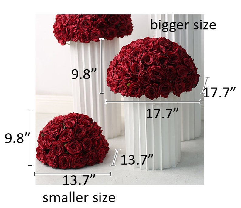 Red Rose Wedding Centerpiece Flower Wedding Top Table | Etsy