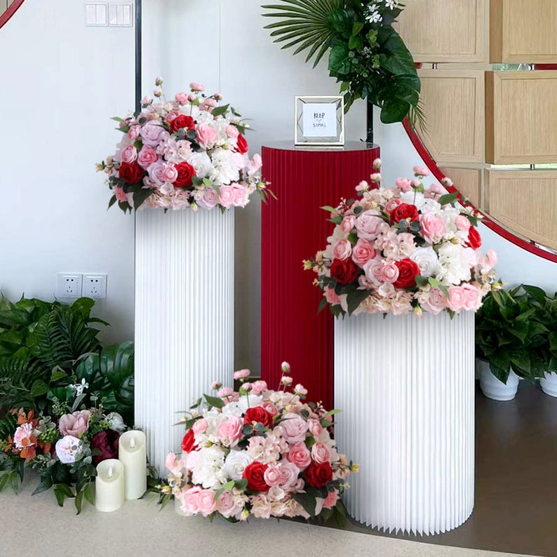 Pink Flower Wedding Flowers Top Table Decoration Wedding Centerpiece ...