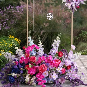 Purple Flower Arch ,wedding Arches for Ceremony Flower Backdrop Floral ...