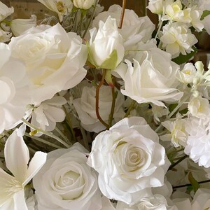White Aisle Flower , Ground Flowers for Wedding Decor , Floral Arch for ...