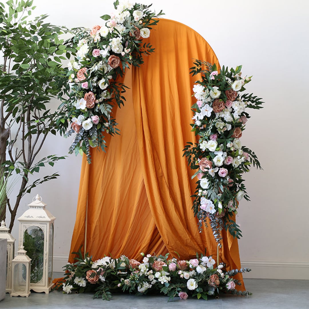 Wedding Archway Flower Aisle Runners Wedding Corner Swag Outdoor ...