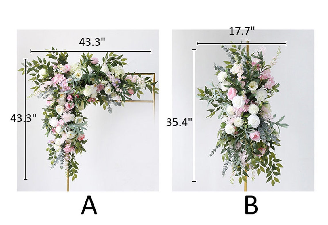 Pink Flower Arch Greenery Garland Wedding Arch Purple Flowers ...