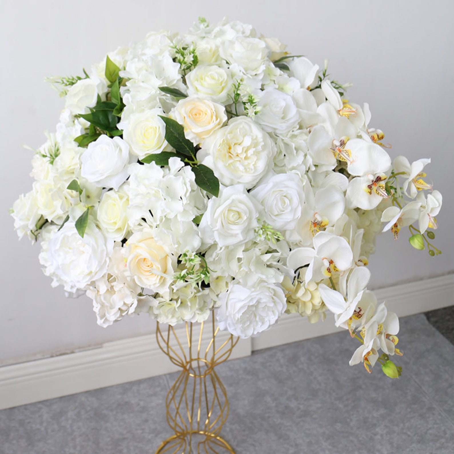 White Centerpieces for Wedding Top Table Decorative Artificial Rose ...