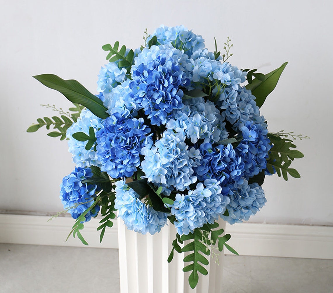 Blue Flower Centrepiece Floral Centrepiece Wedding Centrepiece - Etsy