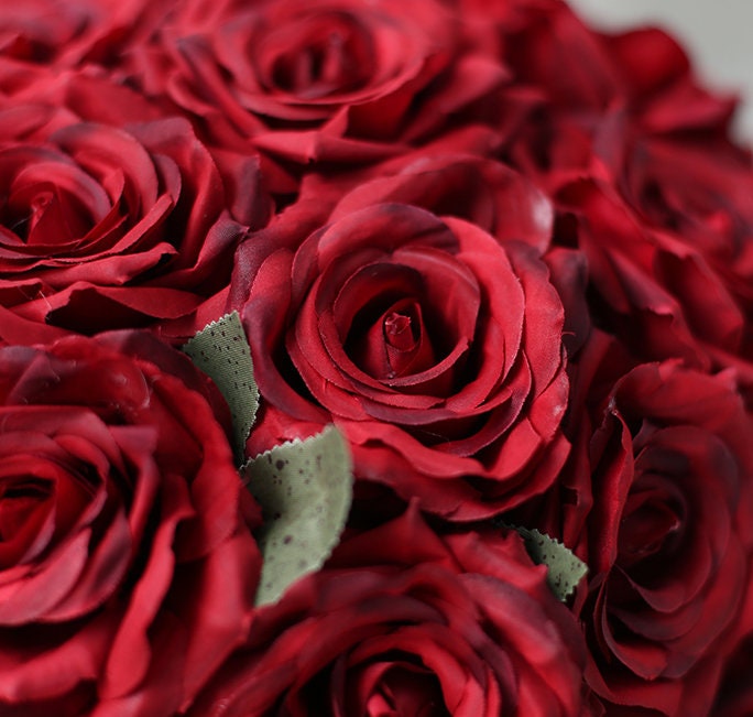 Red Rose Wedding Centerpiece Flower Wedding Top Table Decoration ...
