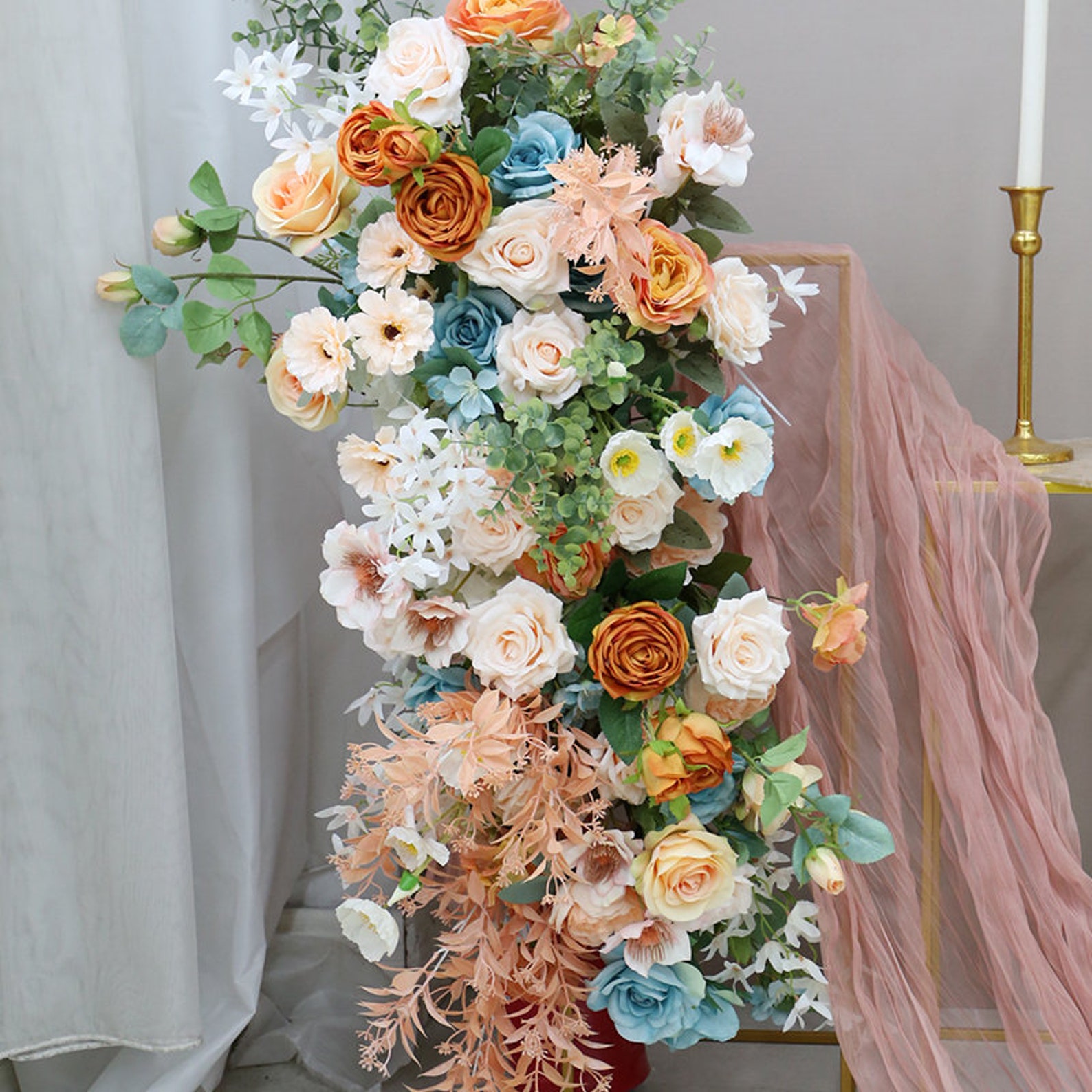 Fake Floral Arch Swag Wedding Archway Backdrop Flower Garland - Etsy