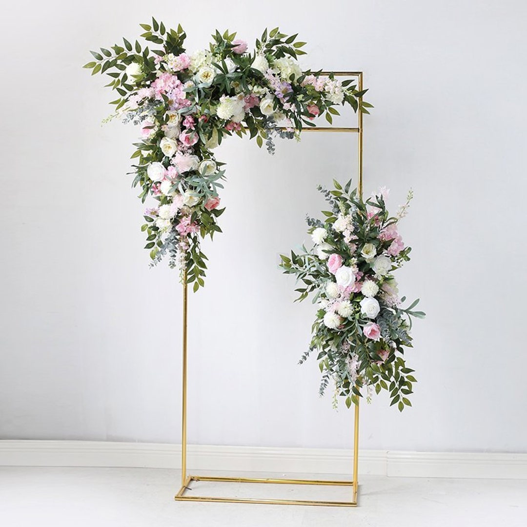 Pink Flower Arch Greenery Garland Wedding Arch Purple Flowers ...