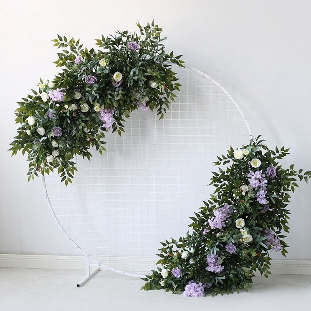 Purple Flower Arch Greenery Garland Wedding Arch Flowers and ...