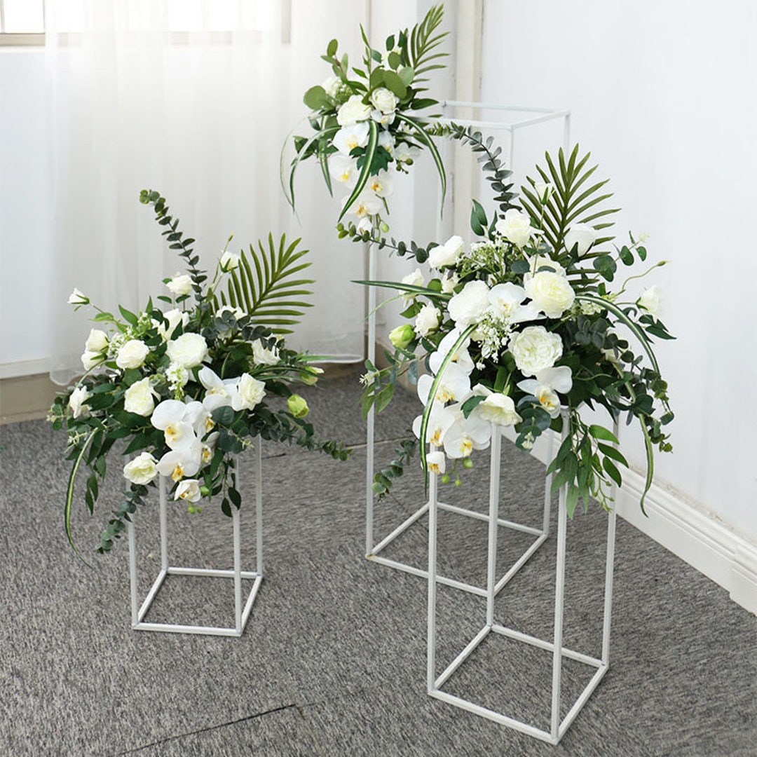 White Flowers Wedding Floral Table Decoration Wedding Centerpiece ...