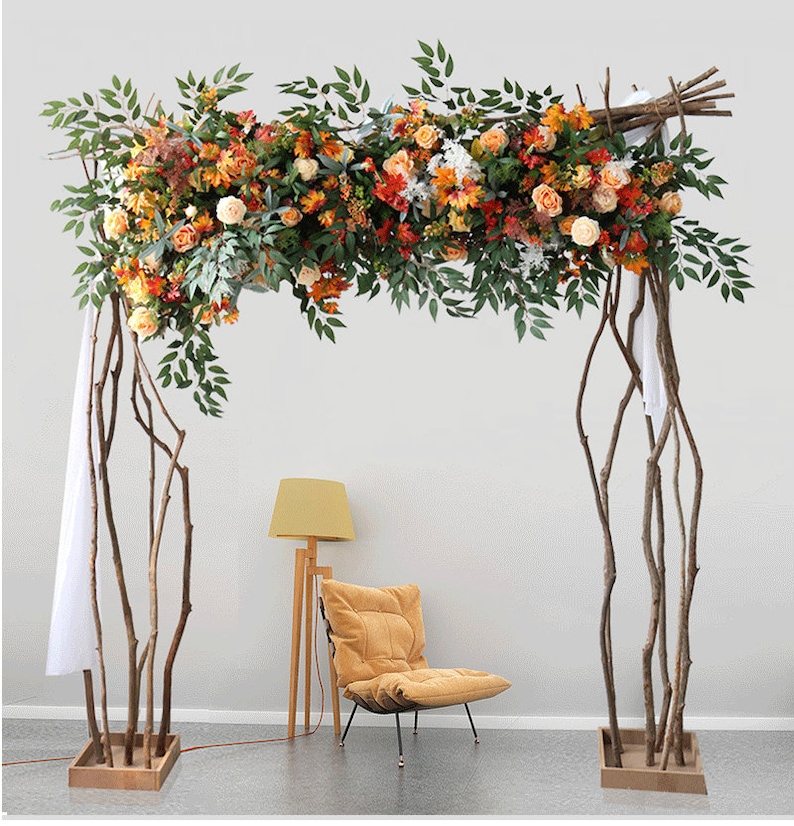 Fall Floral Arch Swag Wedding Archway Flower Garland Arrangement Table ...