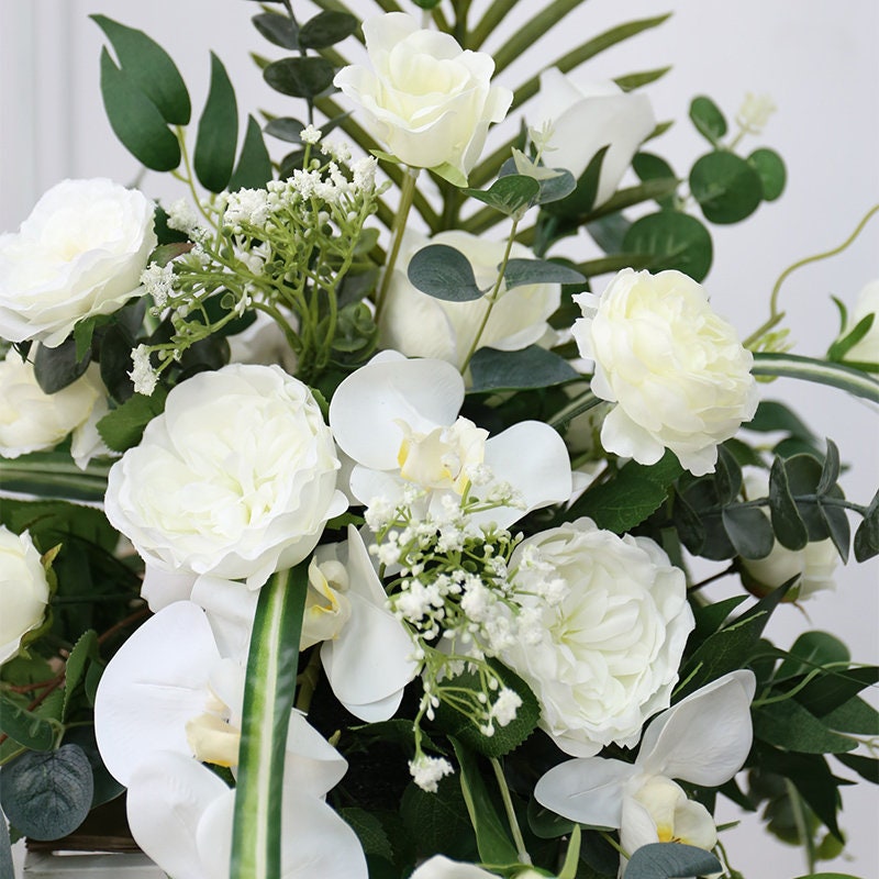 White Flowers Wedding Floral Table Decoration Wedding Centerpiece ...