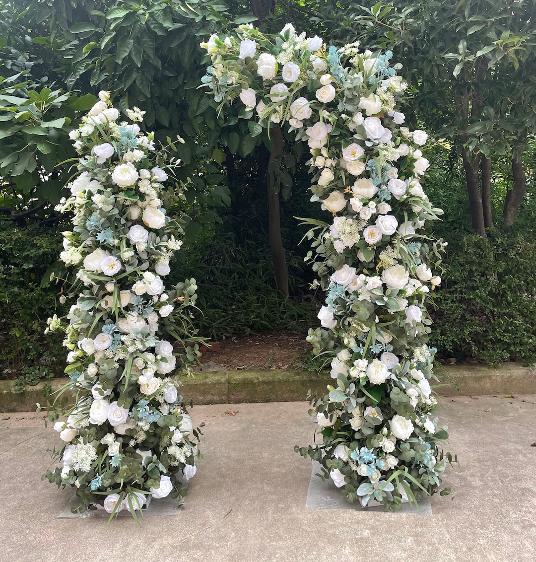 Greenery Arch Flower With Stand Wedding Backdrop Decor White Flower ...