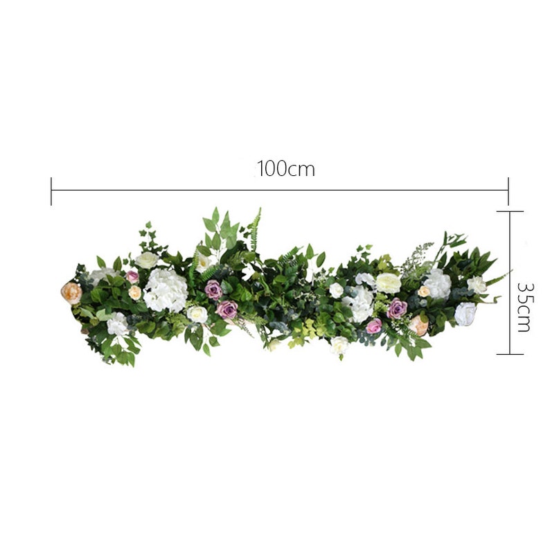Wedding Flower Backdrop Floral Table Runner Decor Corner Wedding Flower ...