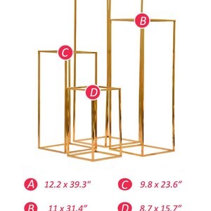 4pcs/set Rectangular Wedding Centerpieces Flower Stand for Ceremony ...