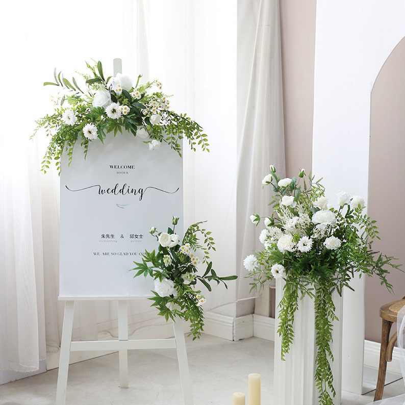 Greenery Wedding Flower Archway Wedding Corner Swag Wedding - Etsy
