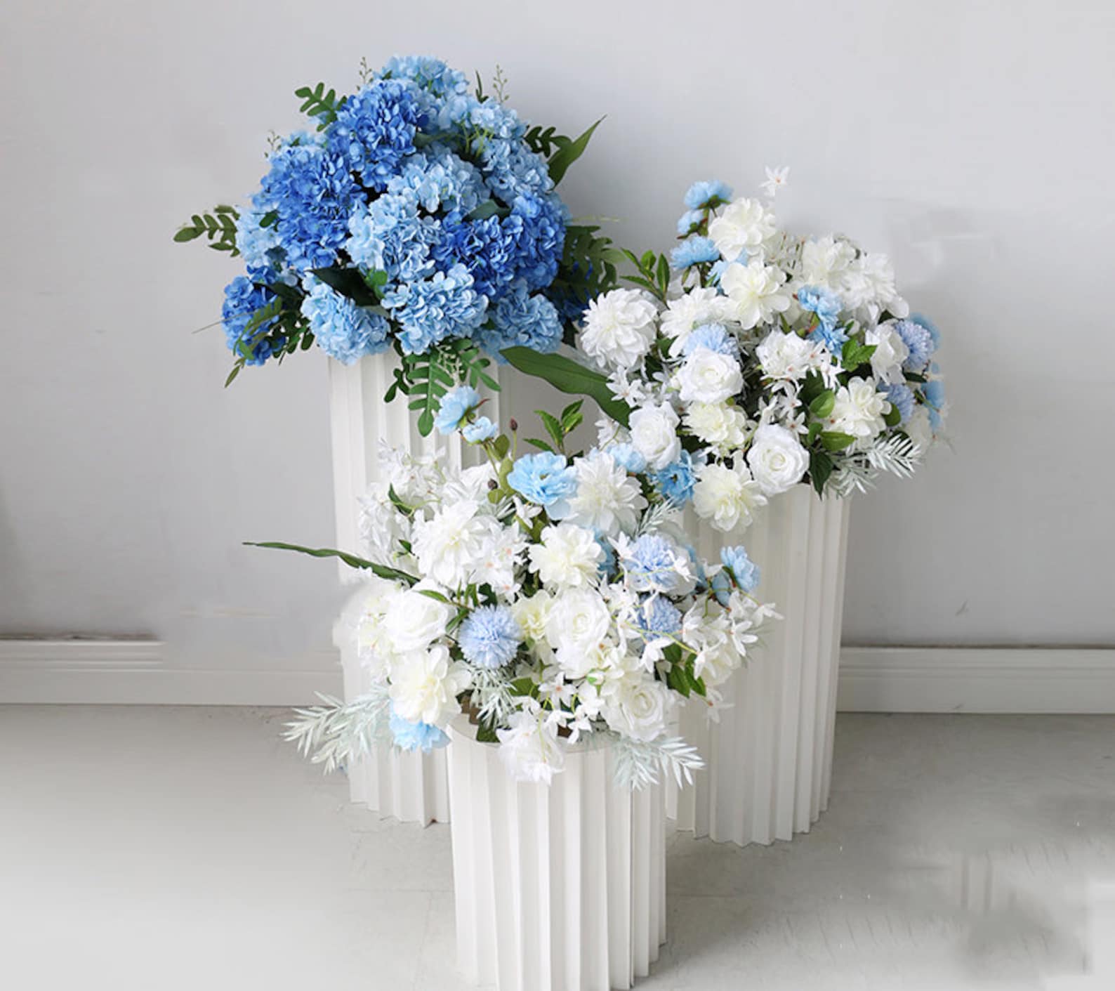 Blue Flower Centrepiece Floral Centrepiece Wedding Centrepiece Large ...