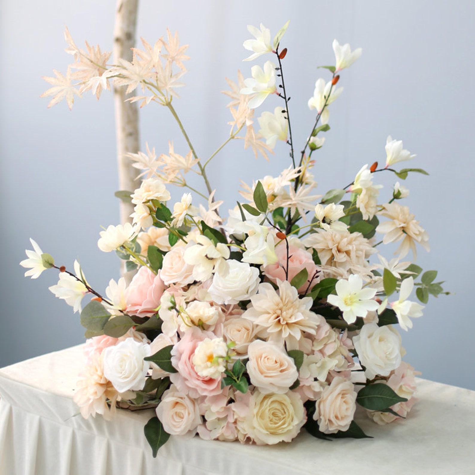 Champagne Flowers Wedding Table Decoration Wedding Centerpiece - Etsy