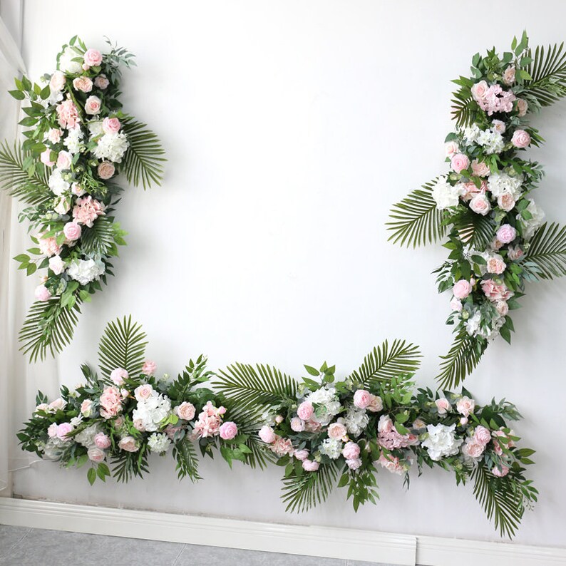 Round Arch Flower Backdrop Photography Wedding Archway Pink Rose ...