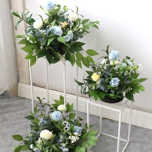 Blue Flower Wedding Top Table Decoration Wedding Centerpiece Artificial ...
