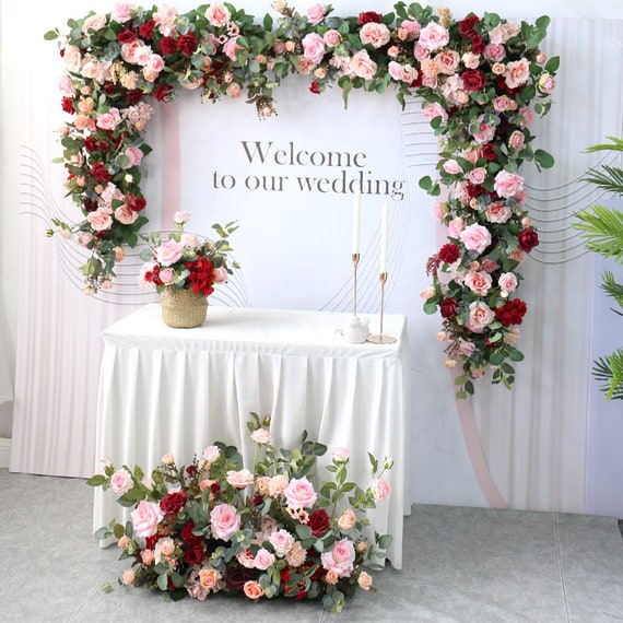 Wedding Flower Arch Wedding Corner Swag Outdoor Wedding - Etsy