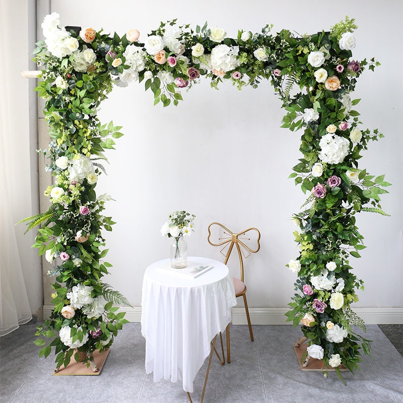 Wedding Flower Backdrop Floral Table Runner Decor Corner Wedding Flower ...