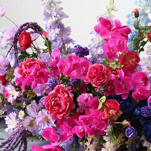 Purple Flower Arch ,wedding Arches for Ceremony Flower Backdrop Floral ...