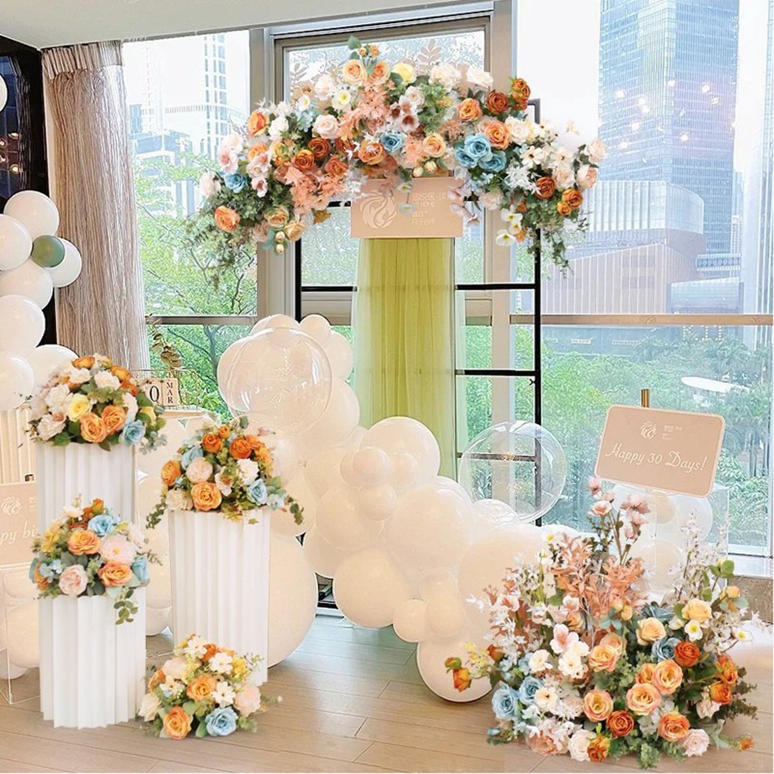 Fake Floral Arch Swag Wedding Archway Backdrop Flower Garland - Etsy