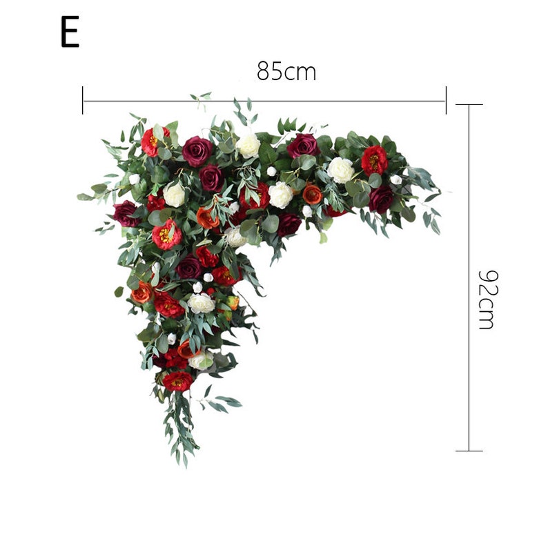 Wedding Corner Swag Backdrop Red Flower Table Runner Decor - Etsy