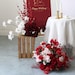 Red Wedding Archway Flower, Wedding Corner Swag, Outdoor Wedding ...