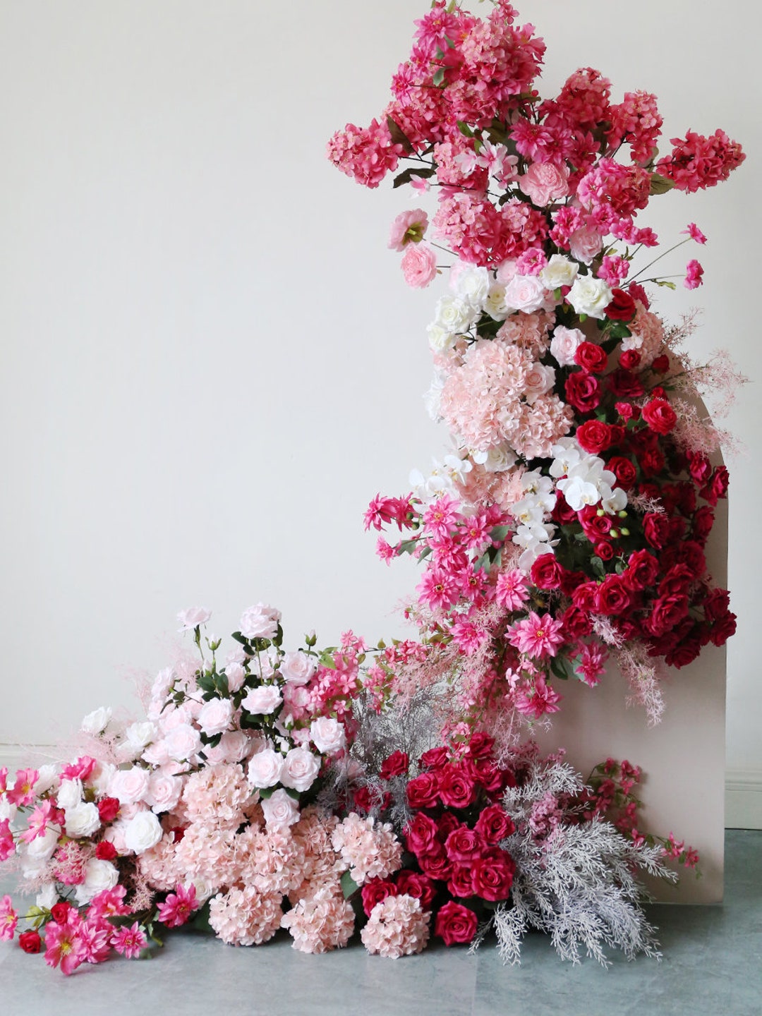 Flower Arch , Wedding Arch Flowers and Arrangements Corner Swag Wedding ...