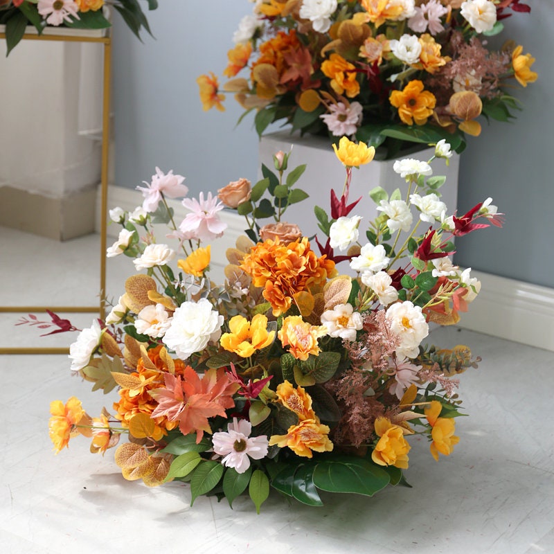 Half Moon Large Flower Centrepiece Floral Centrepiece Autumn - Etsy