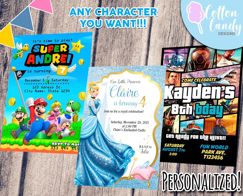 Personalized Invitation. Printable Birthday Invitation. - Etsy