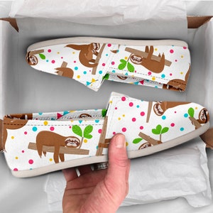 Cute Sloth Shoes Sloth Shoes Cute Shoes Women Canvas - Etsy