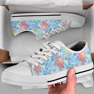 Cute Octopus Shoes Octopus Sneakers Octopus Print Pattern Octopus Love ...