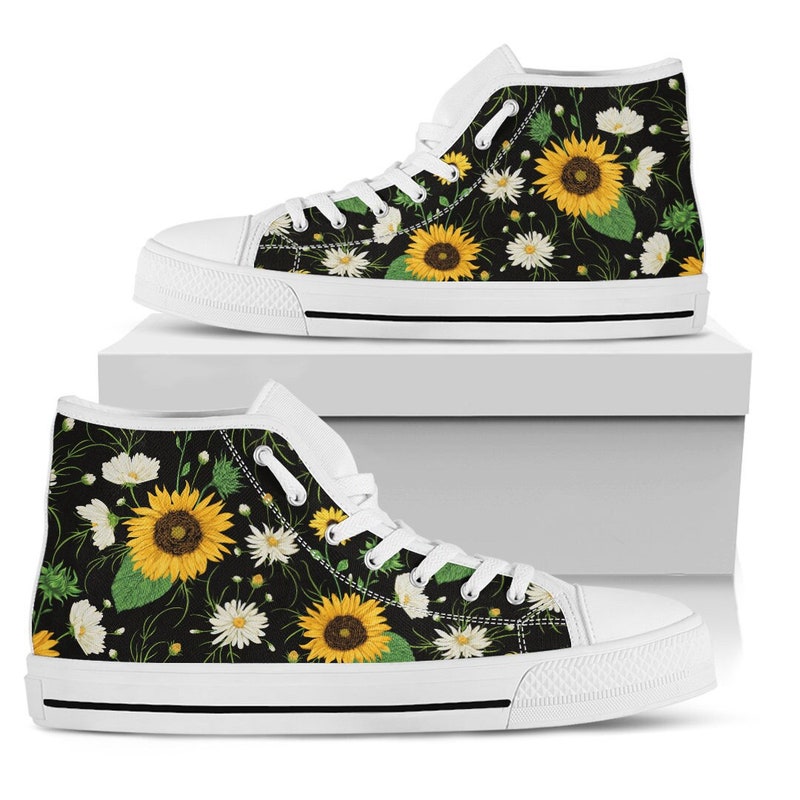 Sunflower Converse - Etsy