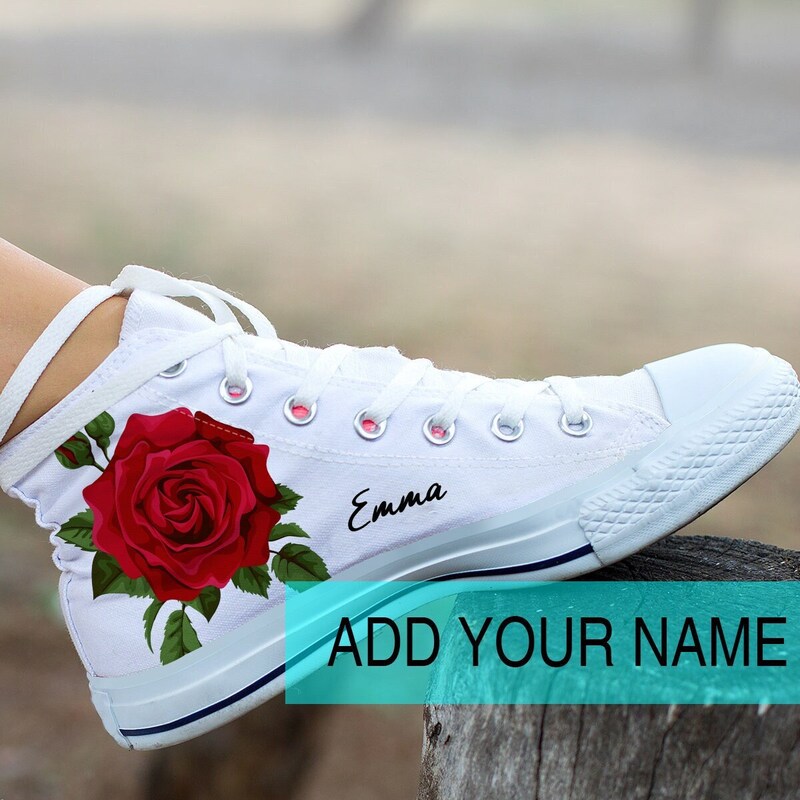 Red Rose Shoes - Etsy