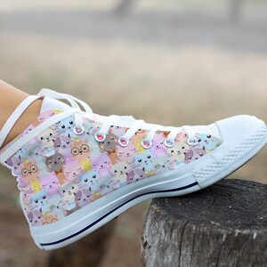 Cat Lover Shoes Cat Sneakers Cute Shoes Cat Lover Gifts Custom High Top ...