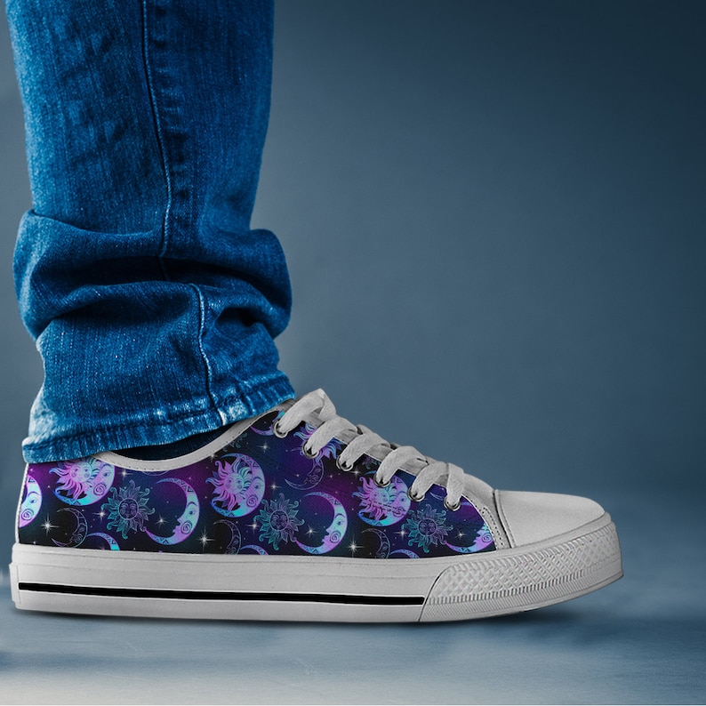 Sun and Moon Shoes Moon Sneakers Casual Shoes Moon Cult - Etsy